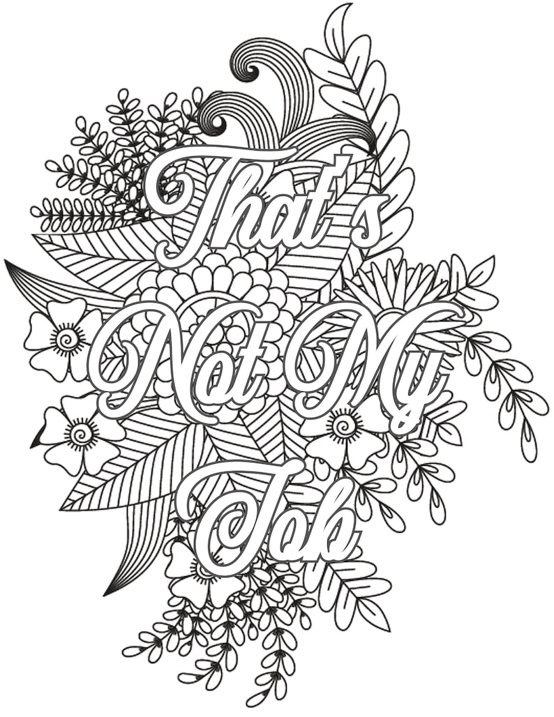 Sweary Coloring Book for Adults | Adult Humor (printable, PDF Download ...