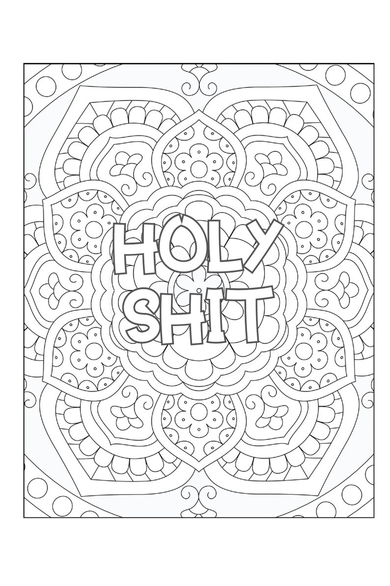 50 Dirty Swear Words Coloring Pages for Adults by GBN Publishing Club ...