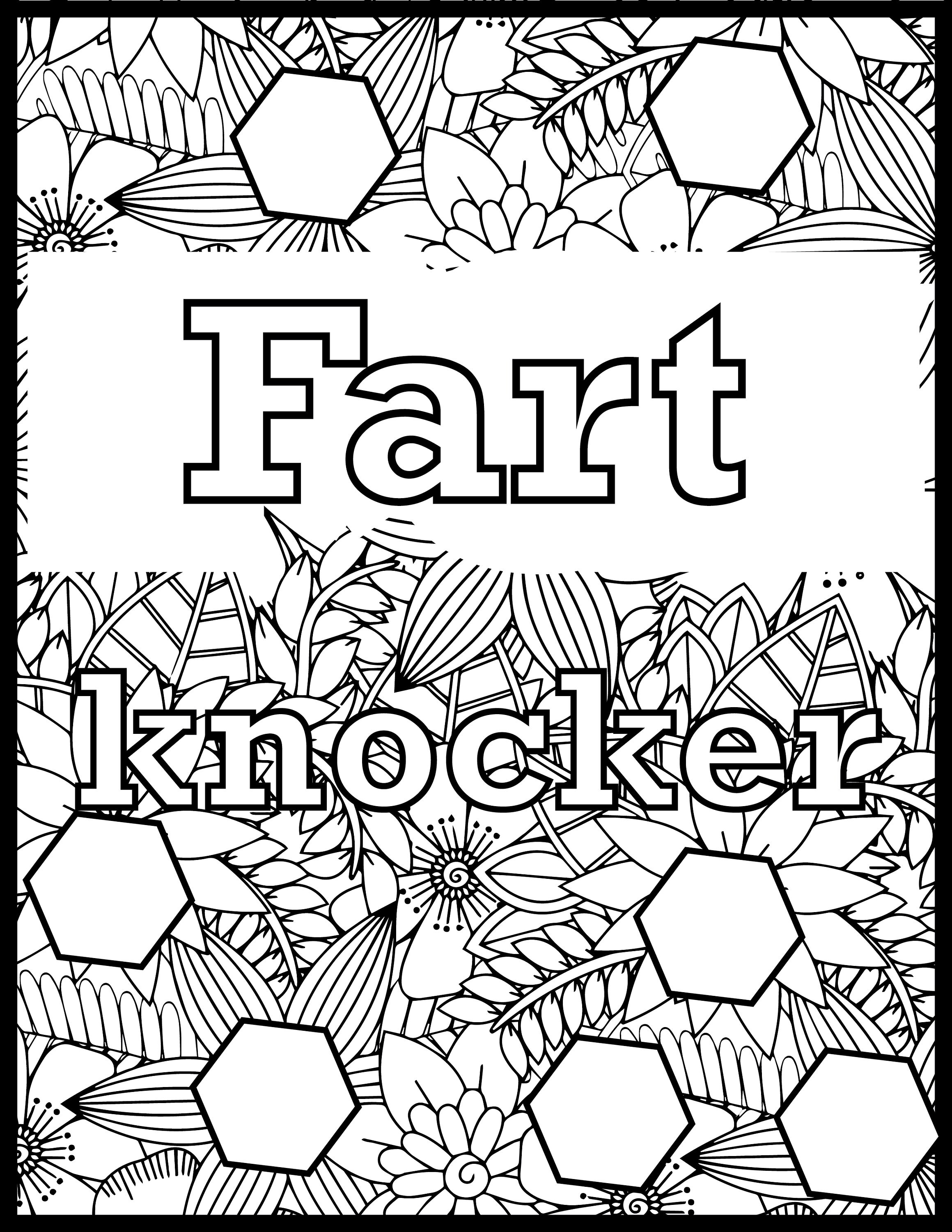 Fart Knocker Adult Coloring Page Adult Humor printable, PDF Download - Etsy
