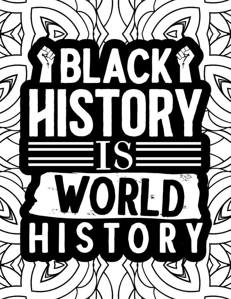 Black and Proud Coloring Pages printable PDF Download - Etsy