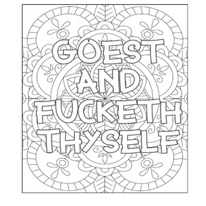 Profanity Coloring Book: Adult Coloring Book - Etsy