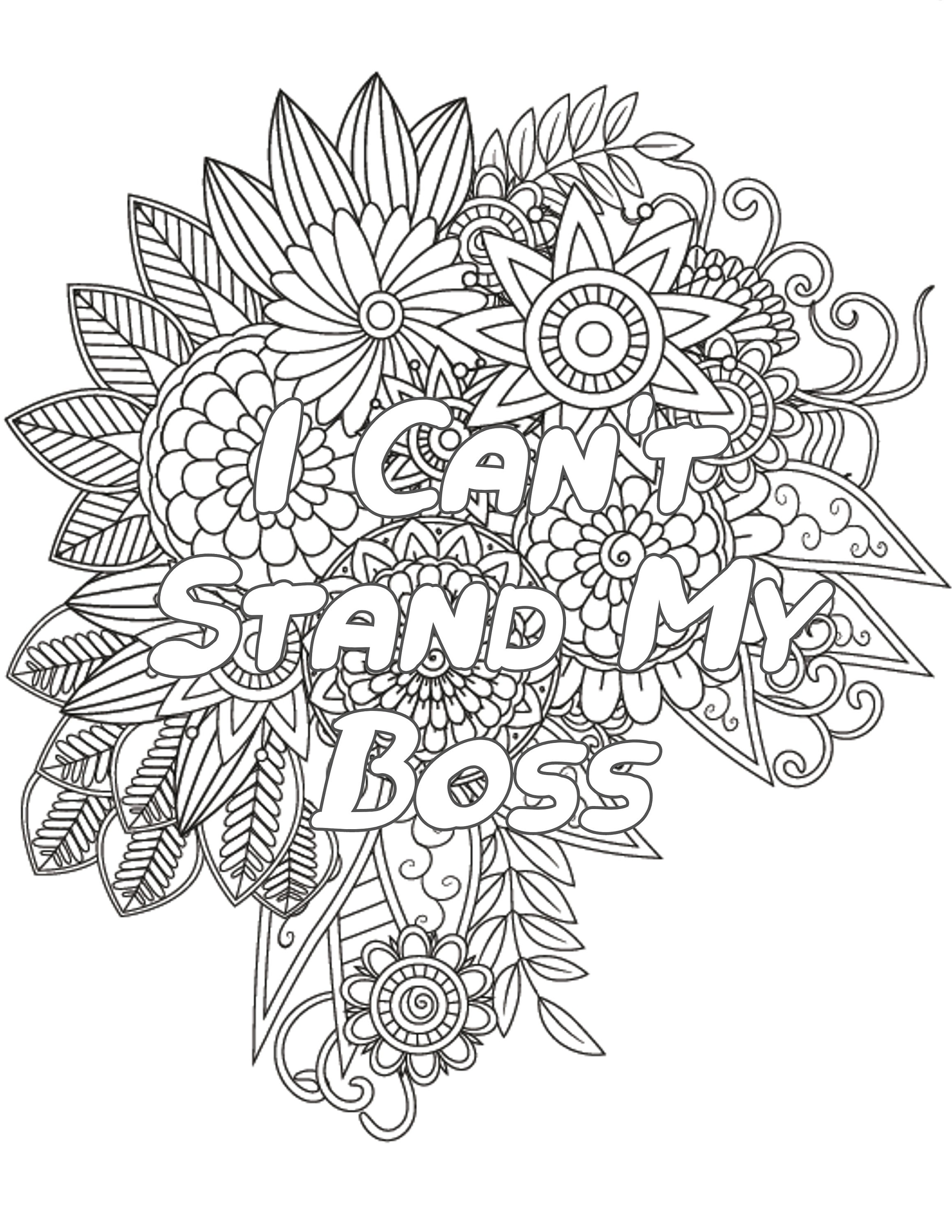 Sweary Coloring Book for Adults | Adult Humor (printable, PDF Download ...