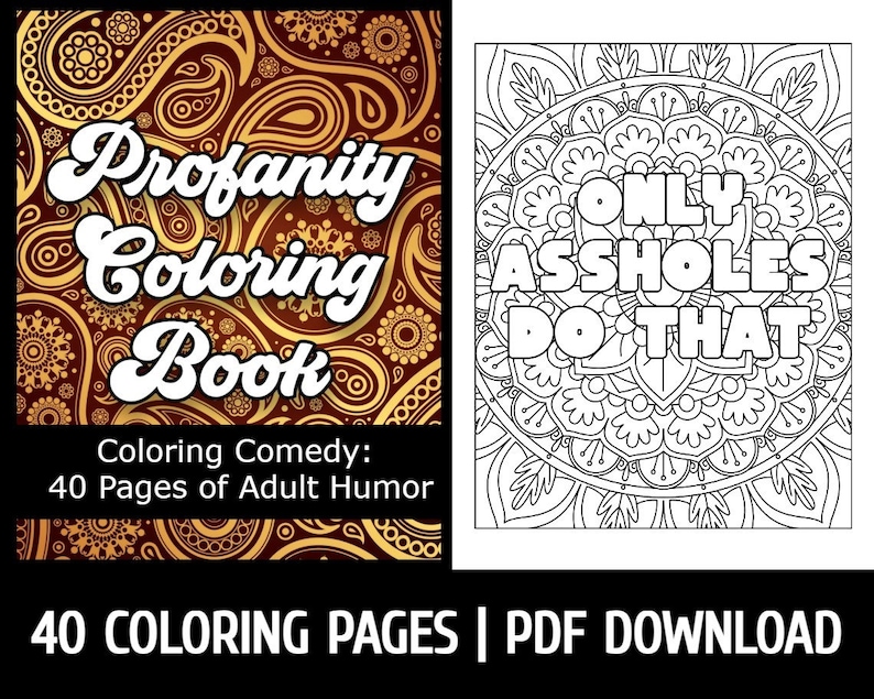 Coloring Pages: Profanity Coloring Book by GBN Publishing Club Adult ...
