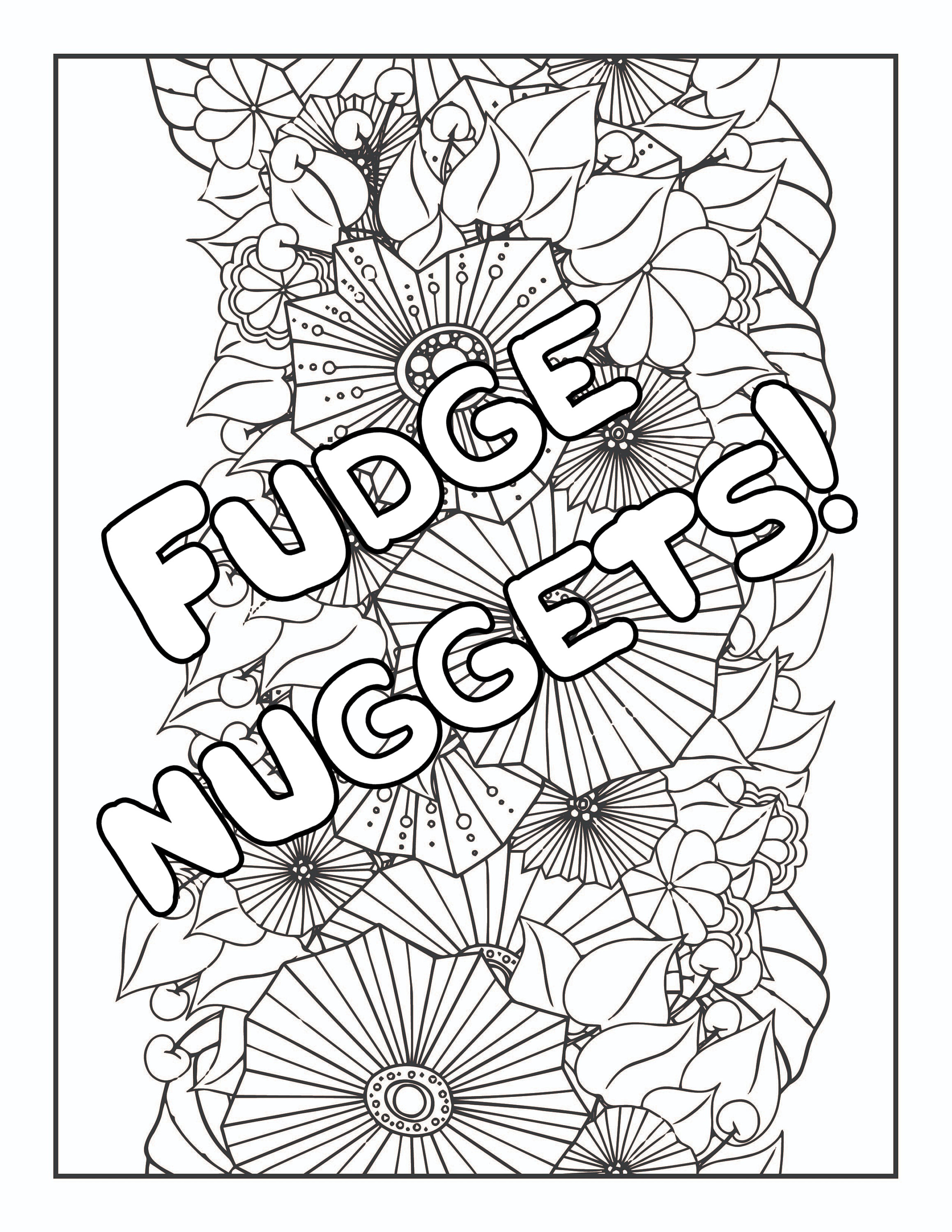 Fudge Nuggets: Adult Coloring Page Adult Humor - Etsy