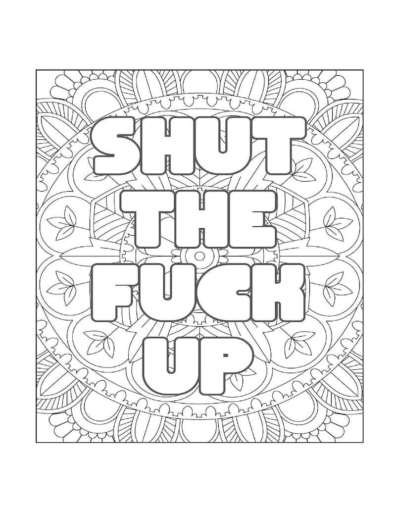 Profanity Coloring Book: Adult Coloring Book - Etsy