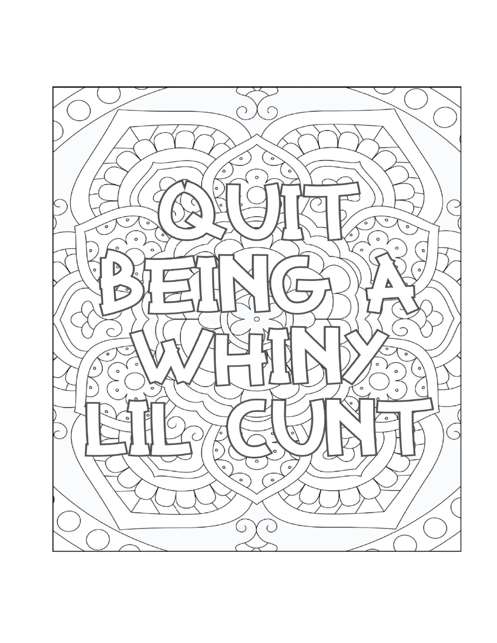 Gift for Woman: Profanity Adult Coloring Book - Etsy