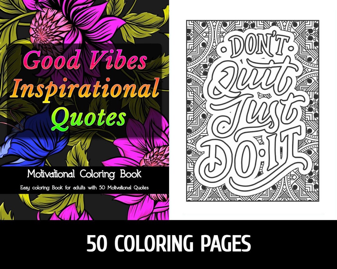 Coloring Pages: Good Vibes Inspirational Quotes by GBN Publishing Club ...