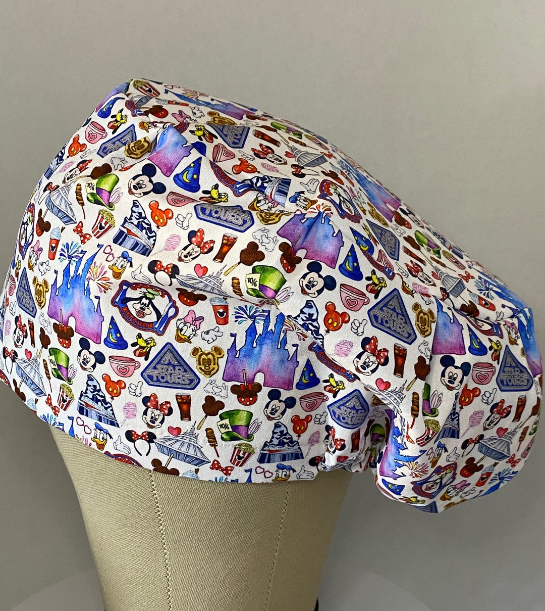 SCRUB CAPS: Theme Park Rides Euro Style Scrub Cap, Surgical Scrub Cap ...