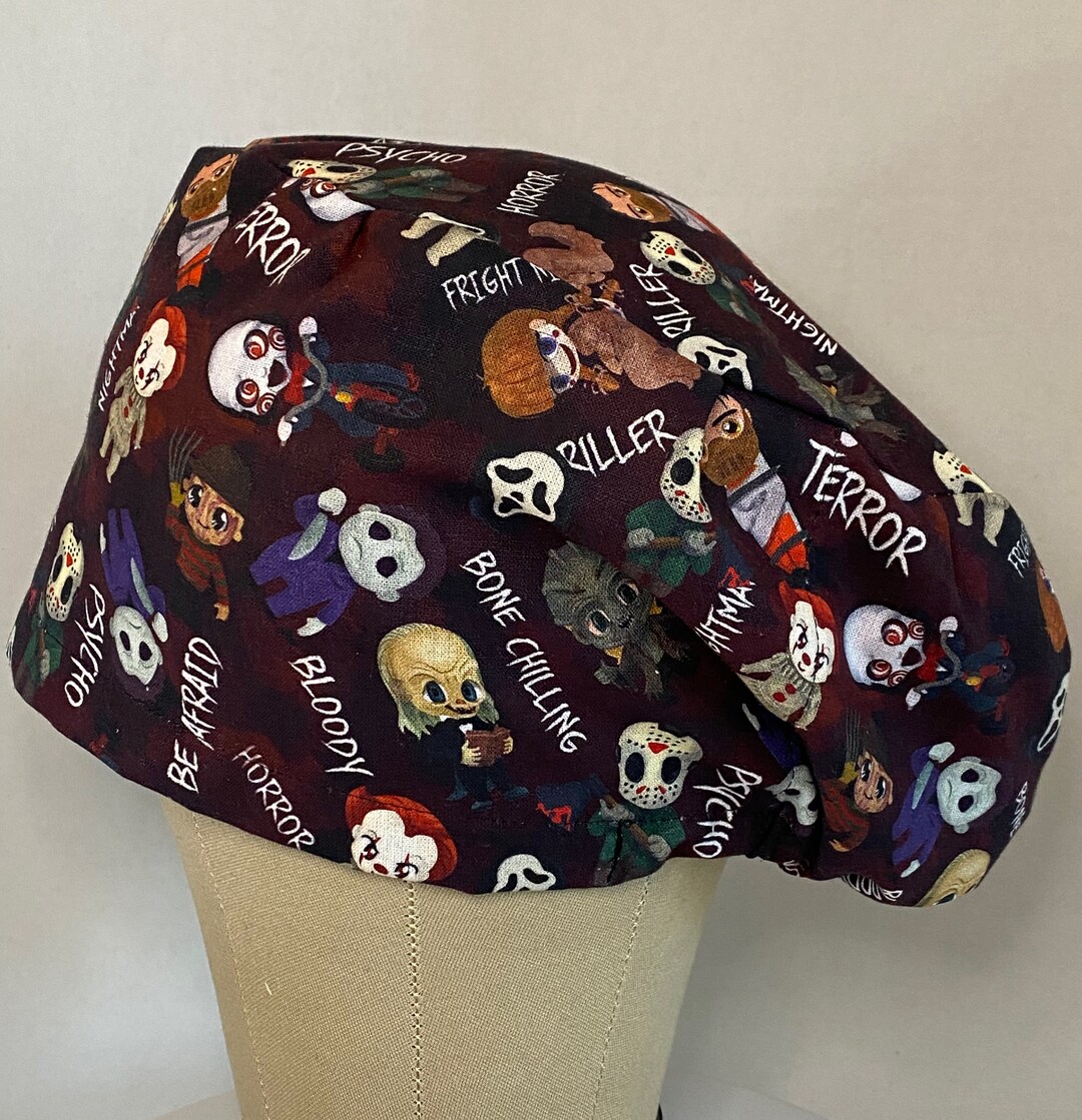 SCRUB CAPS: Comrades and Horror Euro Style Scrub Cap, Scrub Cap, Scrub ...
