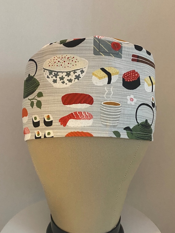 SCRUB CAPS: Sushi Scrub Cap Sushi Scrub Hat Scrub Hat - Etsy