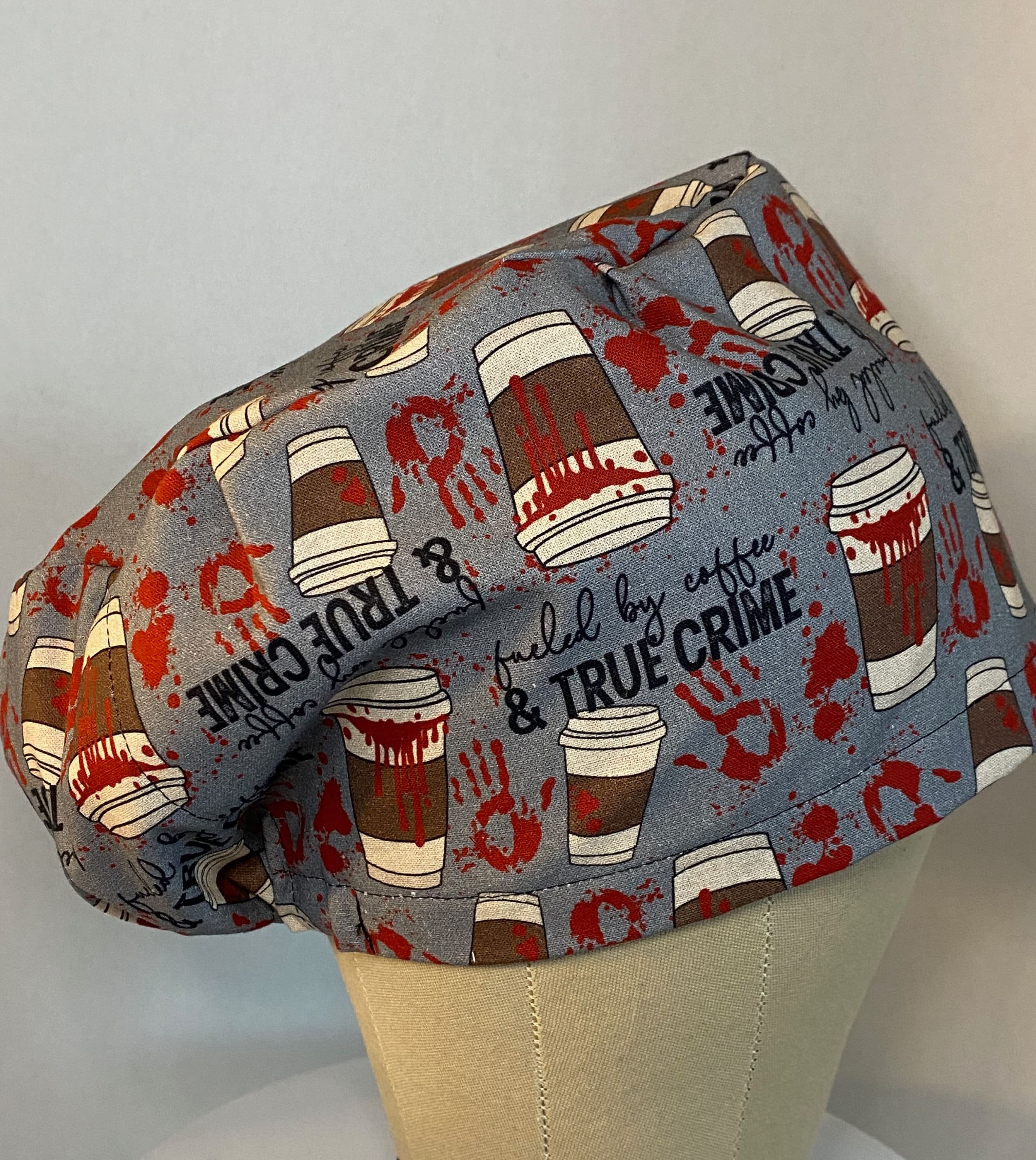 SCRUB CAPS: True Crime Euro Style Scrub Cap Scrub Cap - Etsy