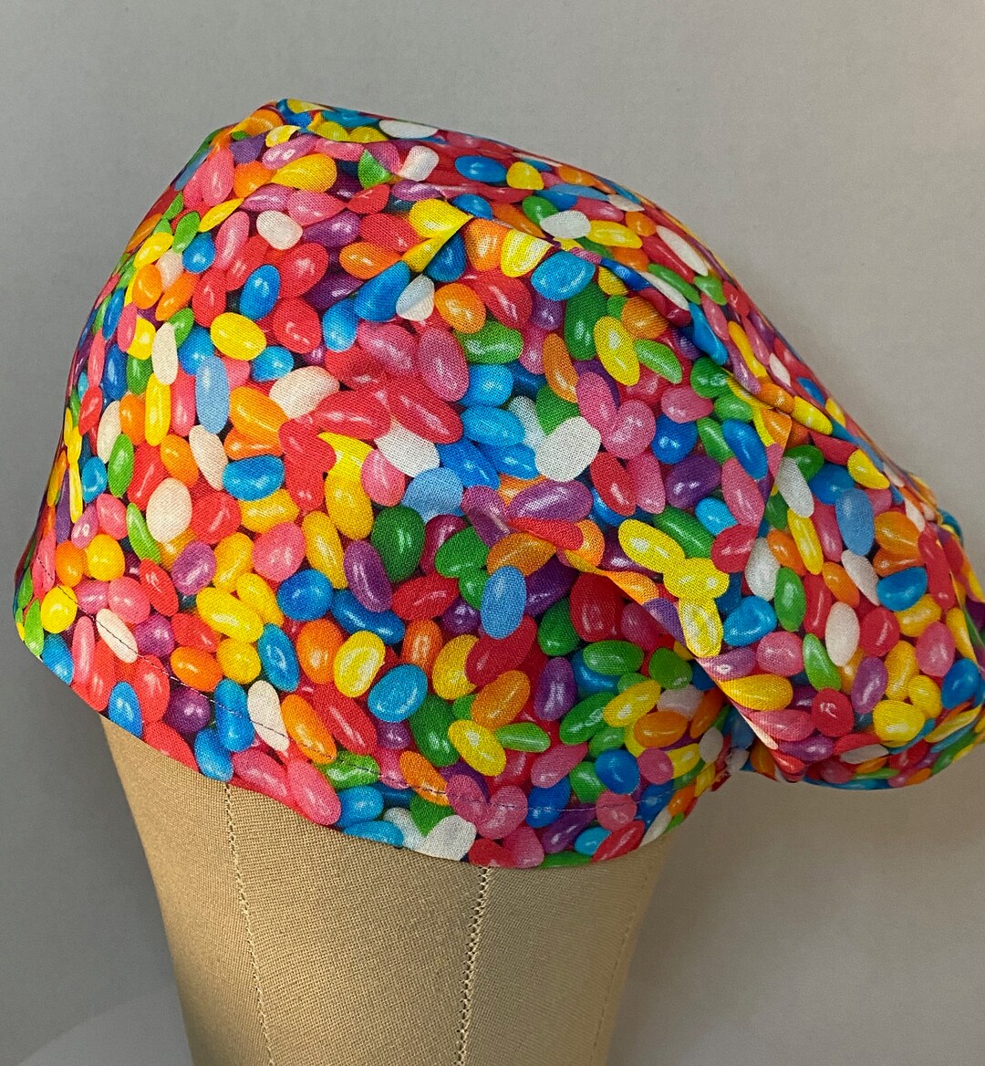 SCRUB CAPS: Jelly Beans Euro Style Scrub Cap, Surgical Scrub Cap ...