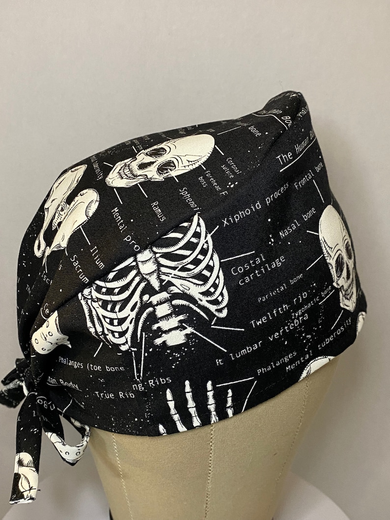 SCRUB CAP: Skeleton Glow in the Dark Scrub Cap Ortho Scrub - Etsy