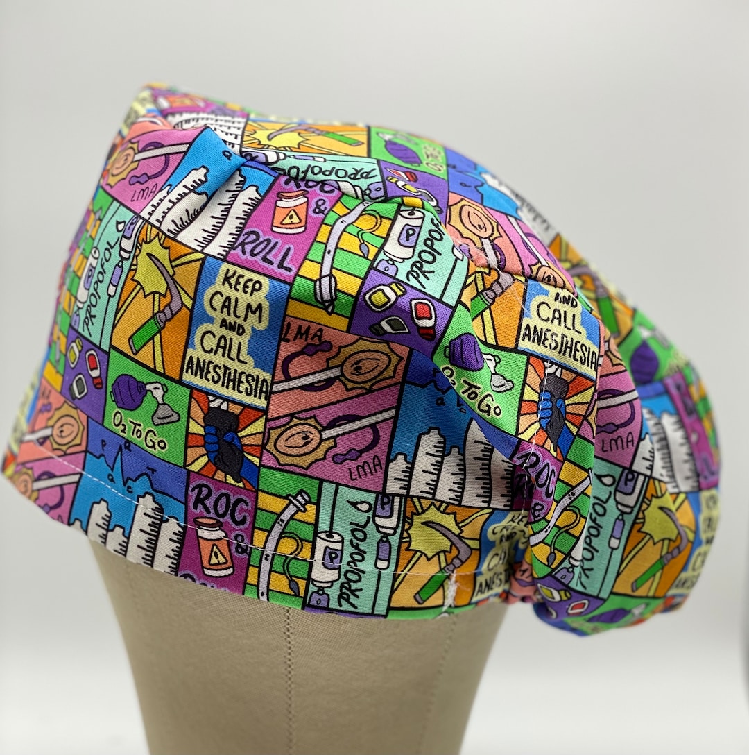 Scrub Caps: Anesthesia Euro Style Scrub Cap, Scrub Cap, Scrub Hat ...
