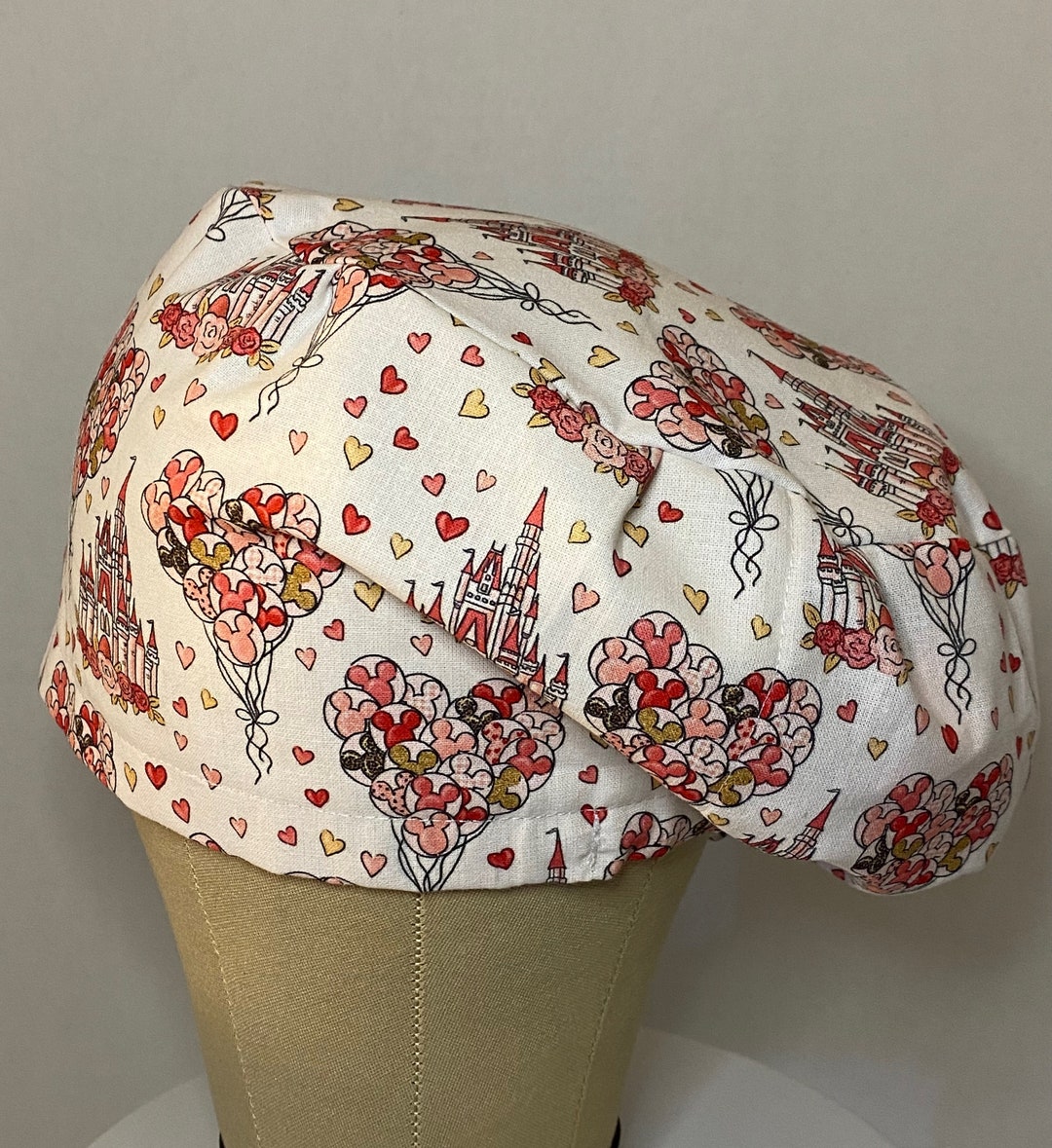 SCRUB CAPS: Castle and Balloons Euro Style Scrub Cap, Scrub Cap, Scrub ...
