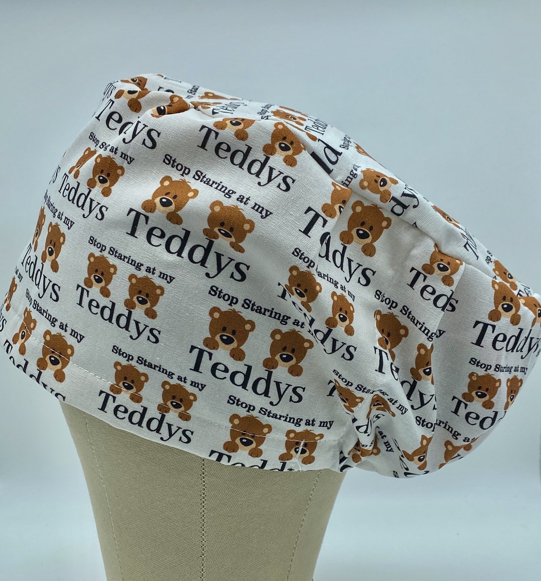 SCRUB CAPS: Teddy Euro Style Scrub Cap, Scrub Cap, Scrub Hat, Surgical ...