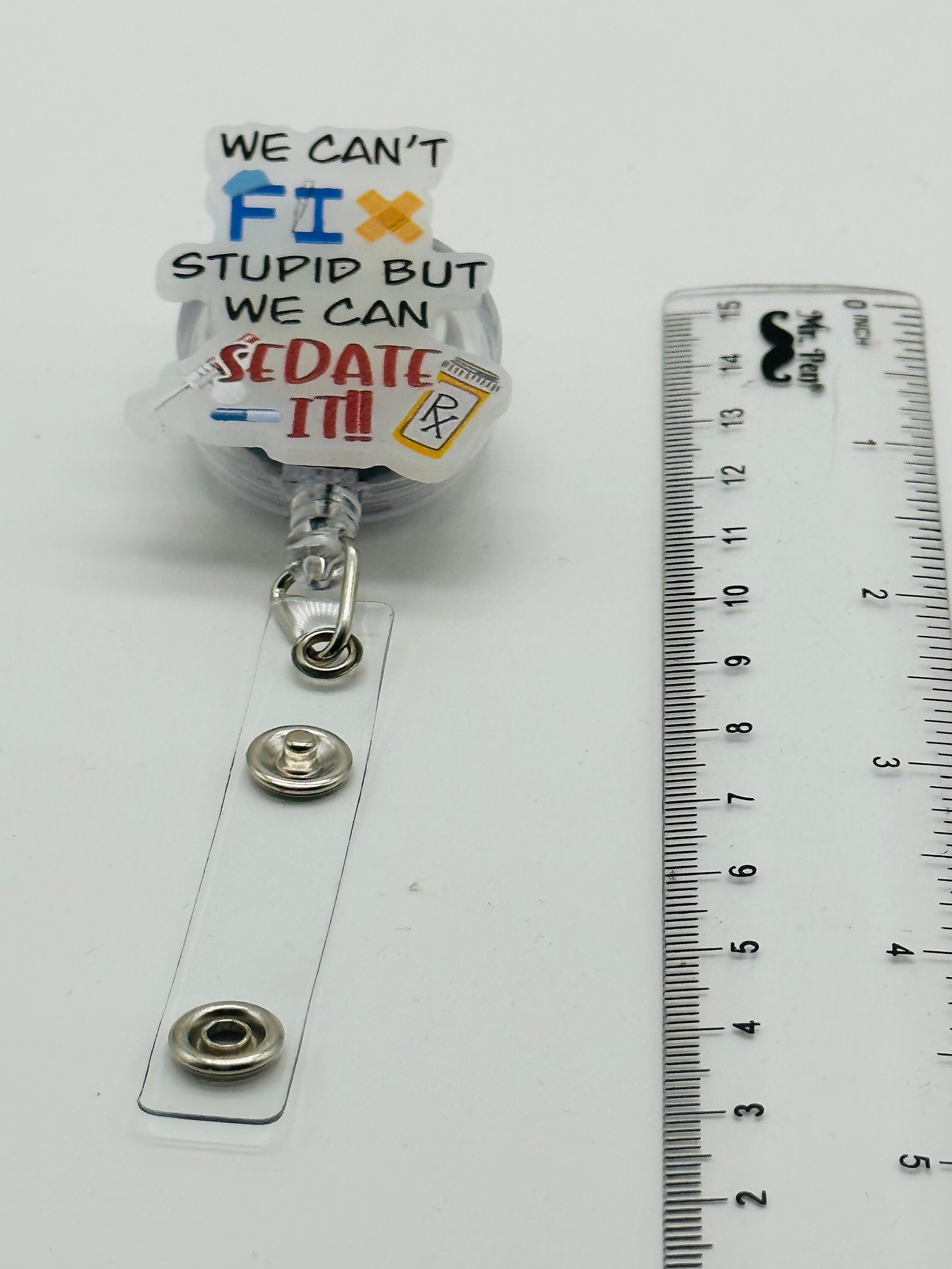 Shop Exclusive: I Can’t Fix Stupid Badge Reel, Badge Reel, Medical ...