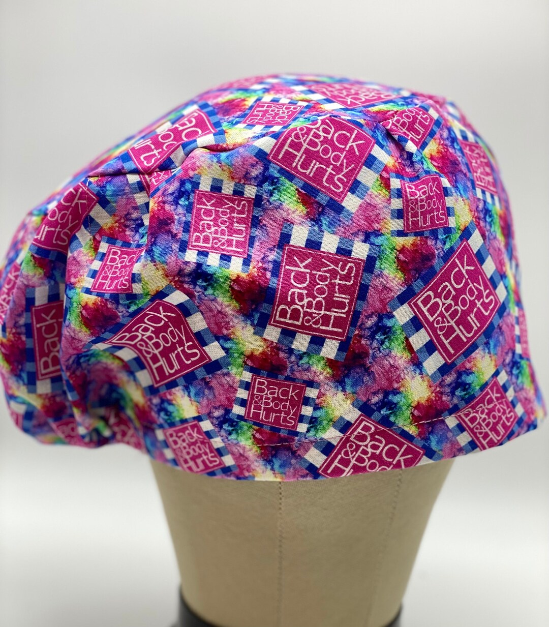 Shop Exclusive: Back and Body Hurts Euro Style Scrub Caps, Scrub Caps ...