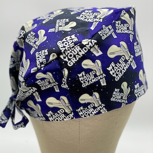 Shop Exclusive: We Nailed Your Grandma Scrub Cap, Scrub Cap, Scrub Hat ...