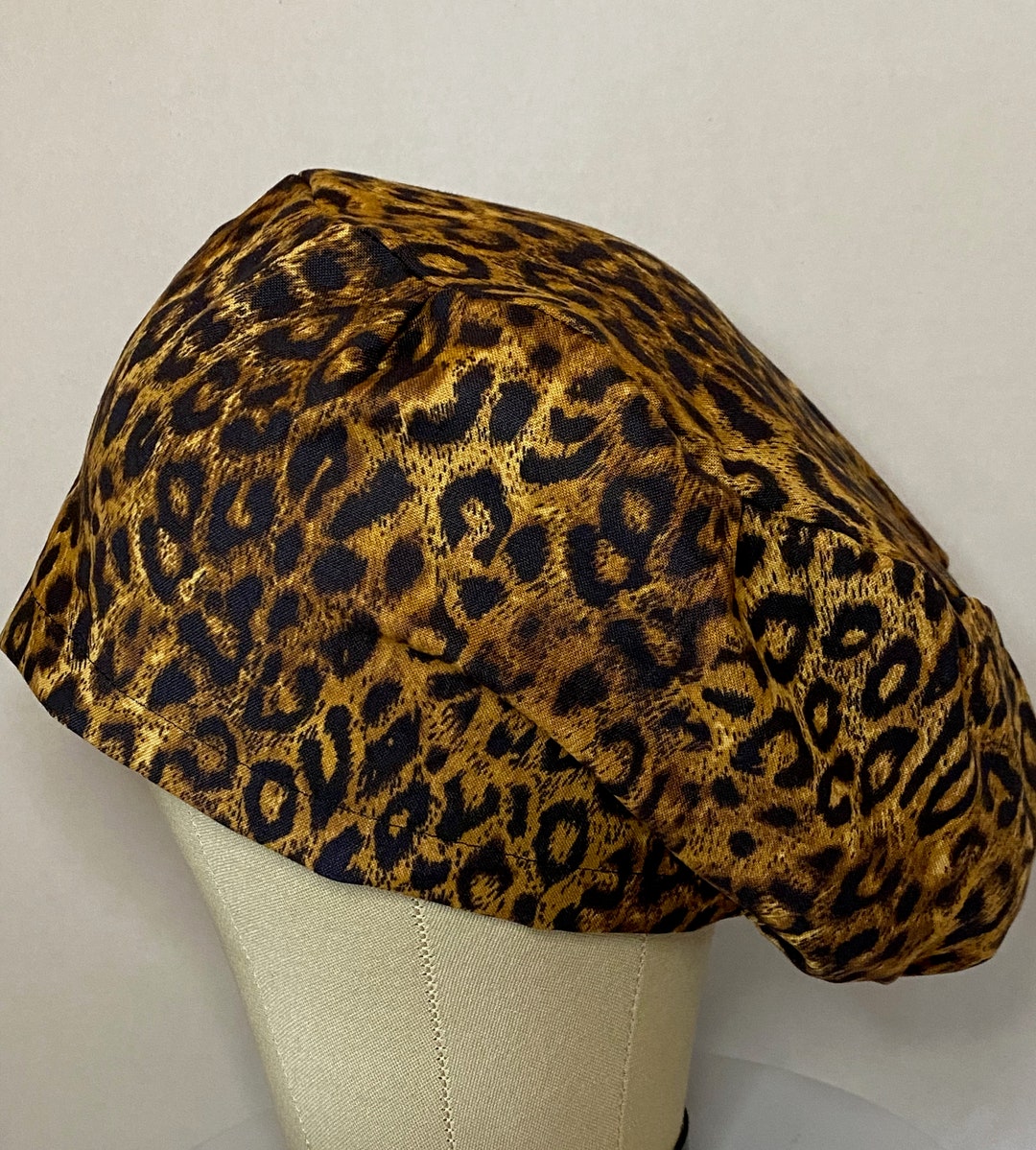 Leopard Skin Euro Style Scrub Cap, Scrub Cap, Surgical Scrub Cap ...