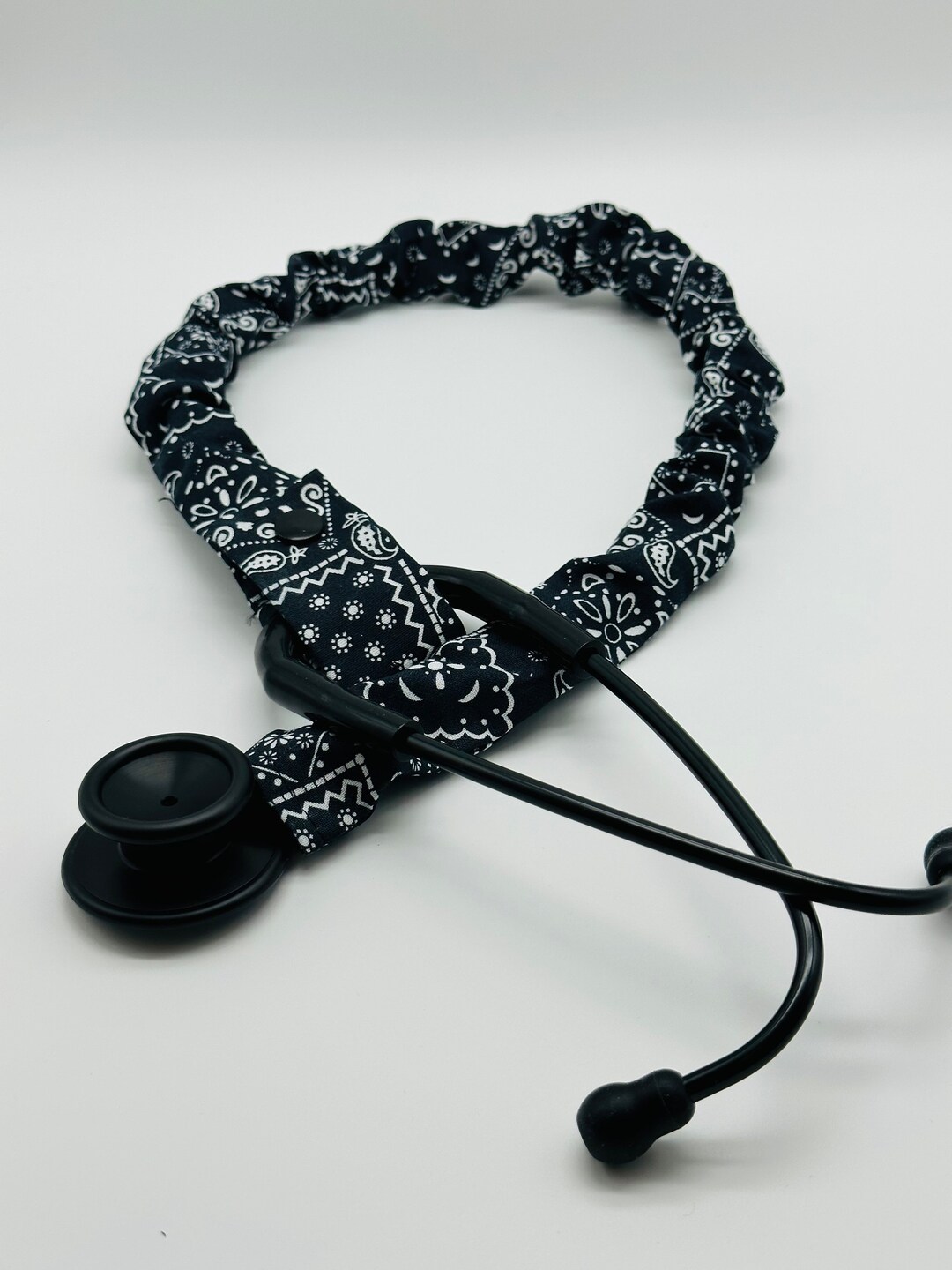 Black Paisley Bandana Stethoscope Sleeve, Stethoscope Cover ...