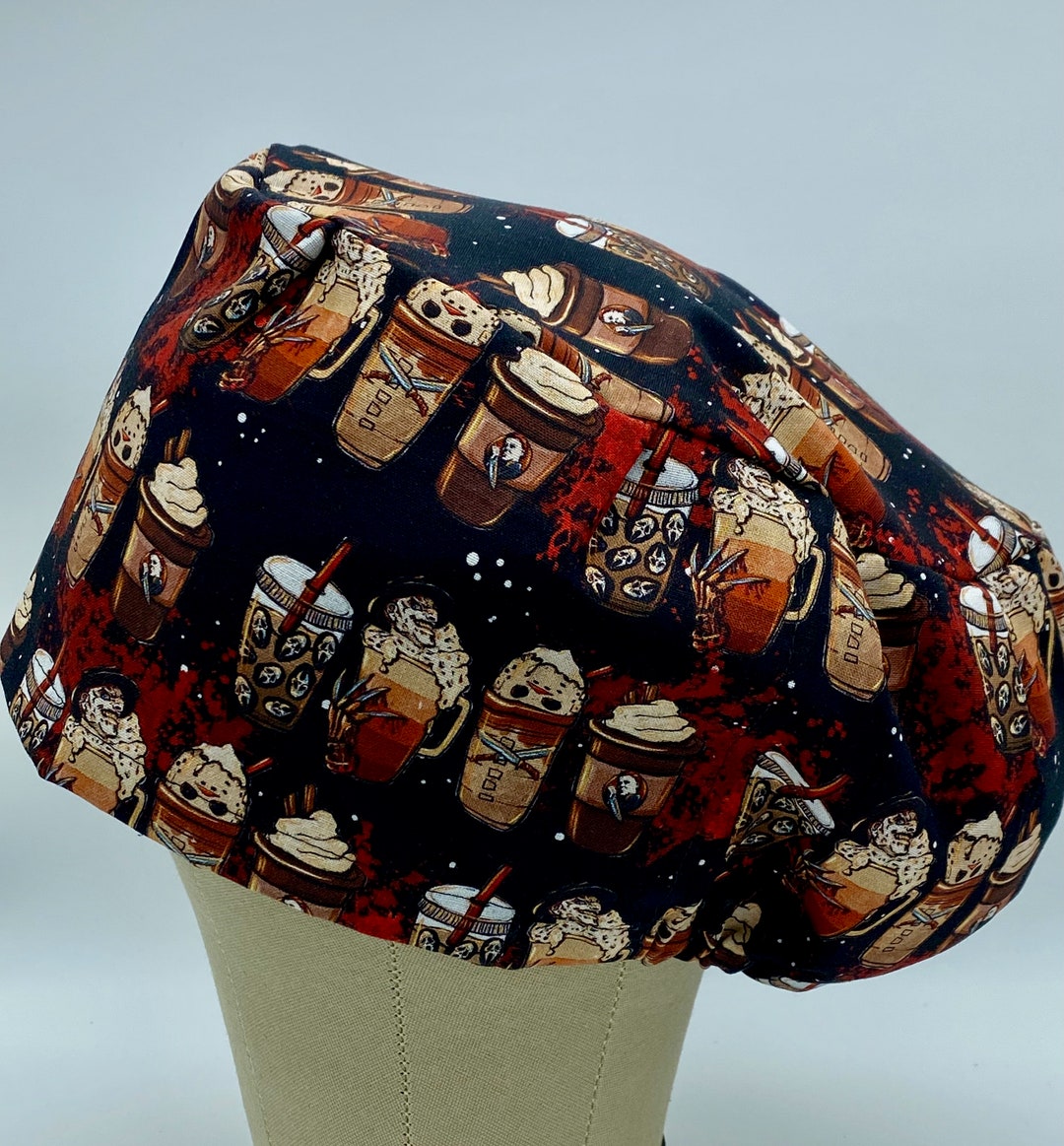 Scrub Caps: Fright-uccino Euro Style Scrub Cap, Euro Style Scrub Cap ...