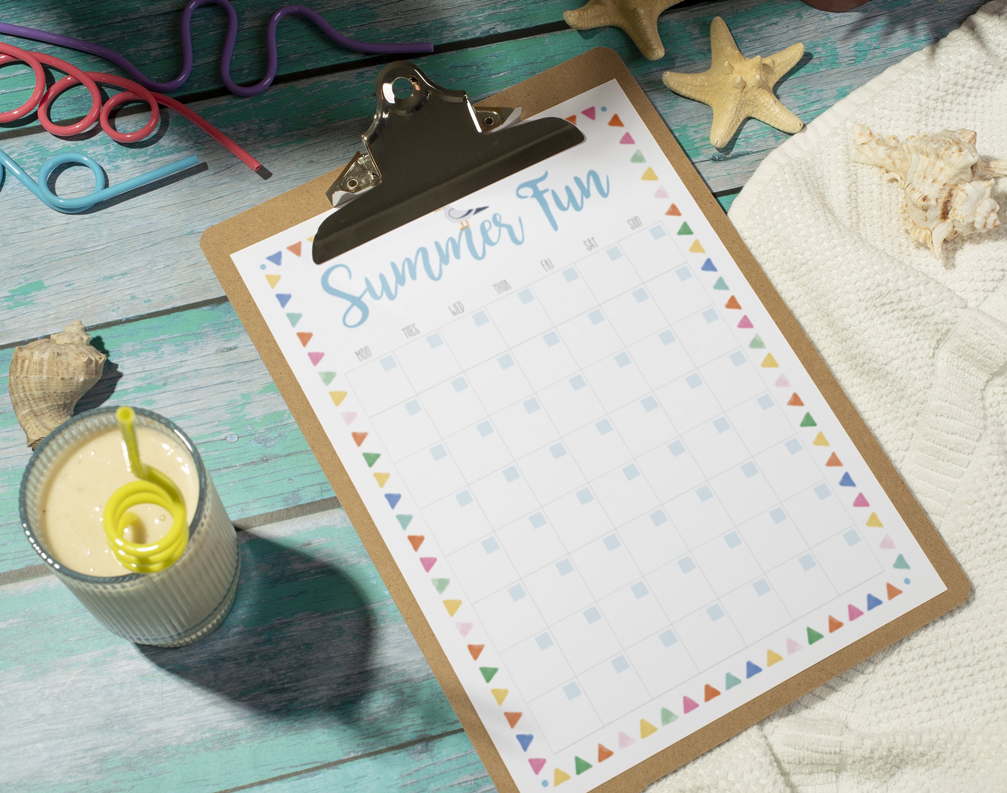 Summer Holiday Wall Planner, Printable Summer Calendar, Summer Holidays ...
