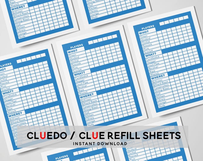 CLUE Cards / 21 Vintage Clue Game Cards Great for Altered Art, Mixed ...