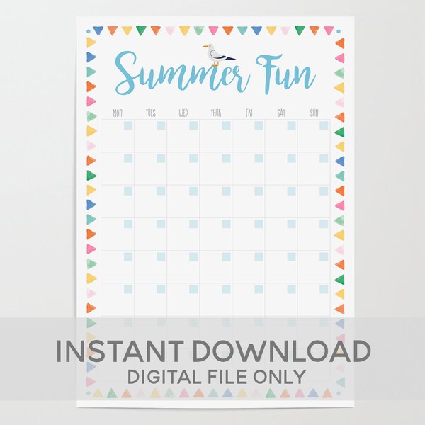 Summer Calendar - Etsy
