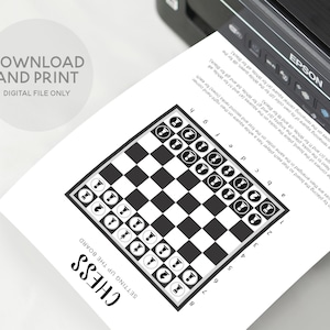 Chess Board Setup and Chess Piece Movement Instructions, Instant ...