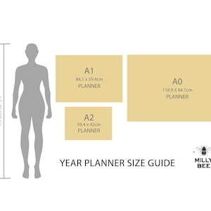 2026 Wall Year Planner | Horizontal Calendar in Sizes A2 A1 A0 ...