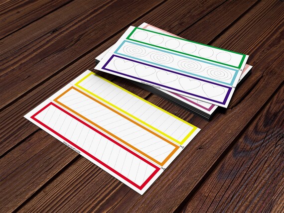 Printable Tracing Cards For Kids Lines and Curves Tracing | Etsy