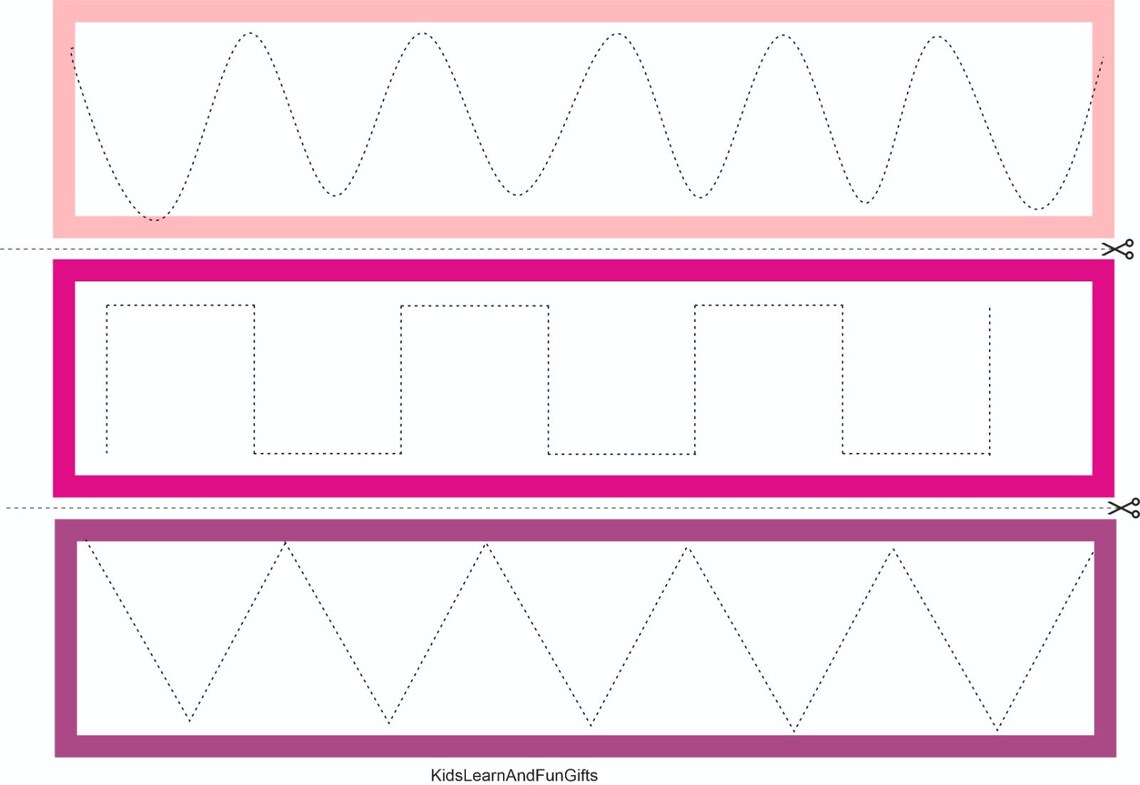 Printable Tracing Cards for Kids , Lines and Curves Tracing Activity ...