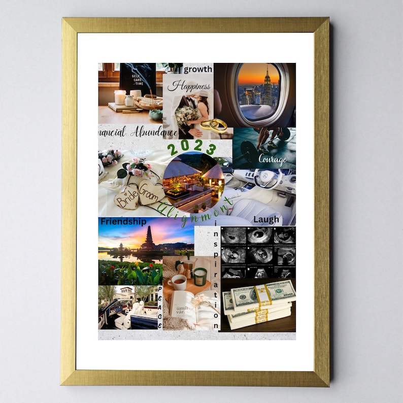 Personalized 2023 Framed Vision Board Vision Board Template - Etsy
