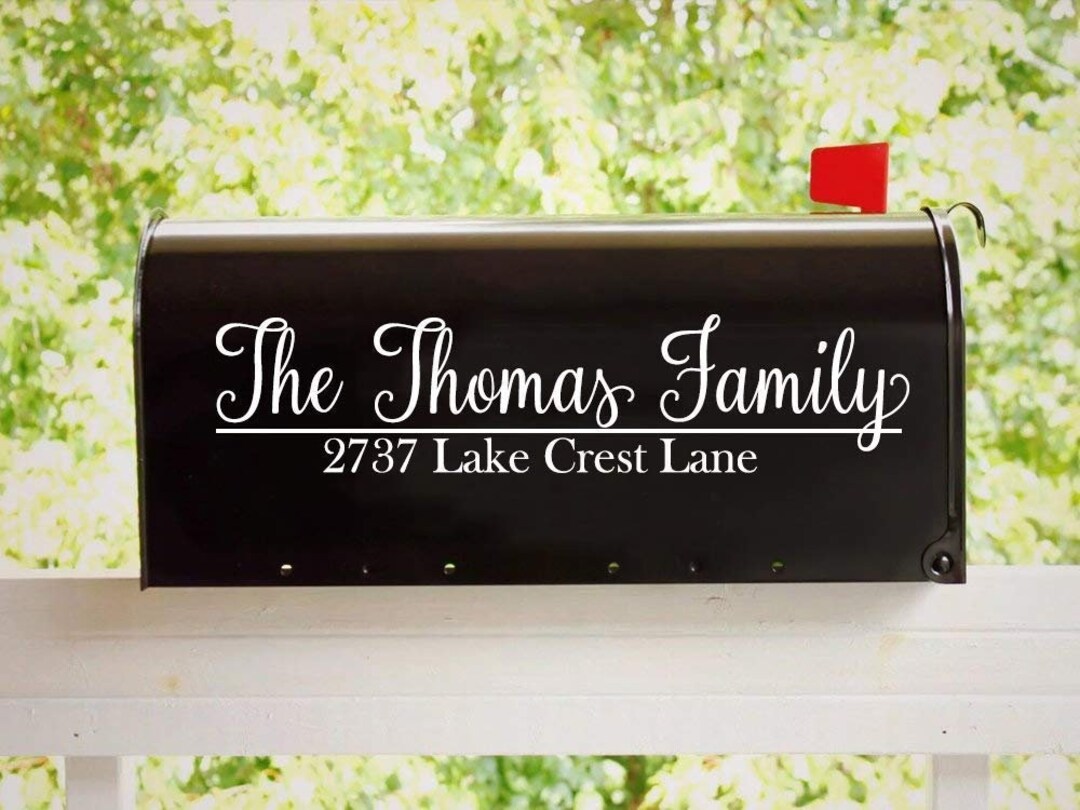Personalized Mailbox Sticker Decal Street Name Decal Fancy Decoration ...