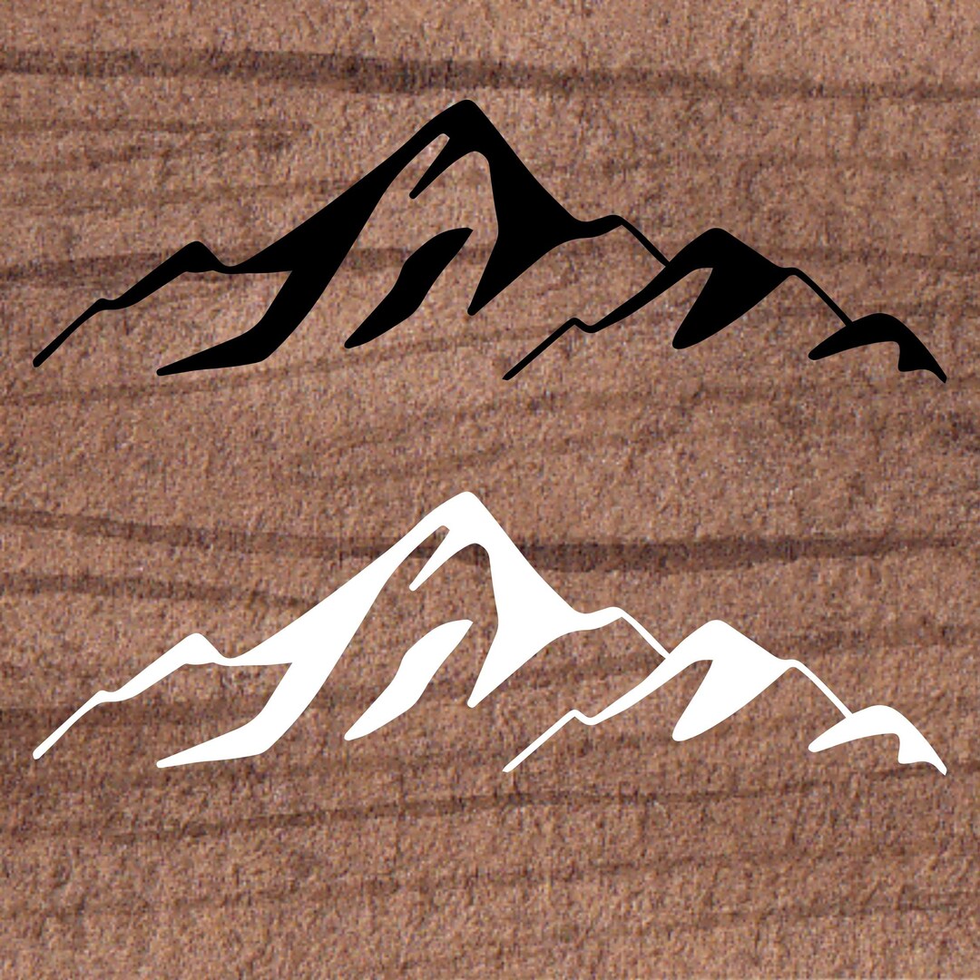 Mountain Range Decal Mountain Decal Mountains Climbing Hiking Explore ...