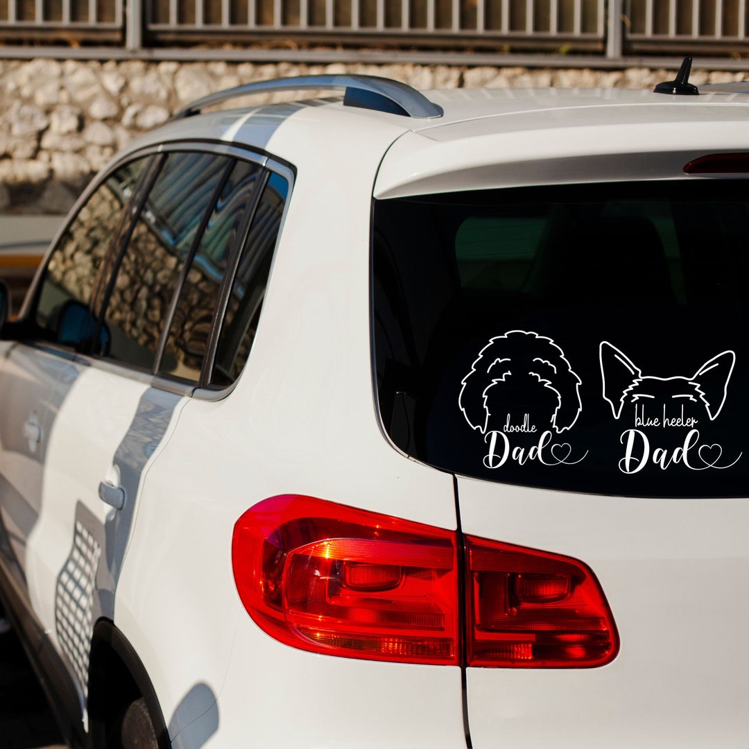 Custom Dog Ear Decal, Minimalist Pet Sticker, Dog Ear Outlines, Pet ...