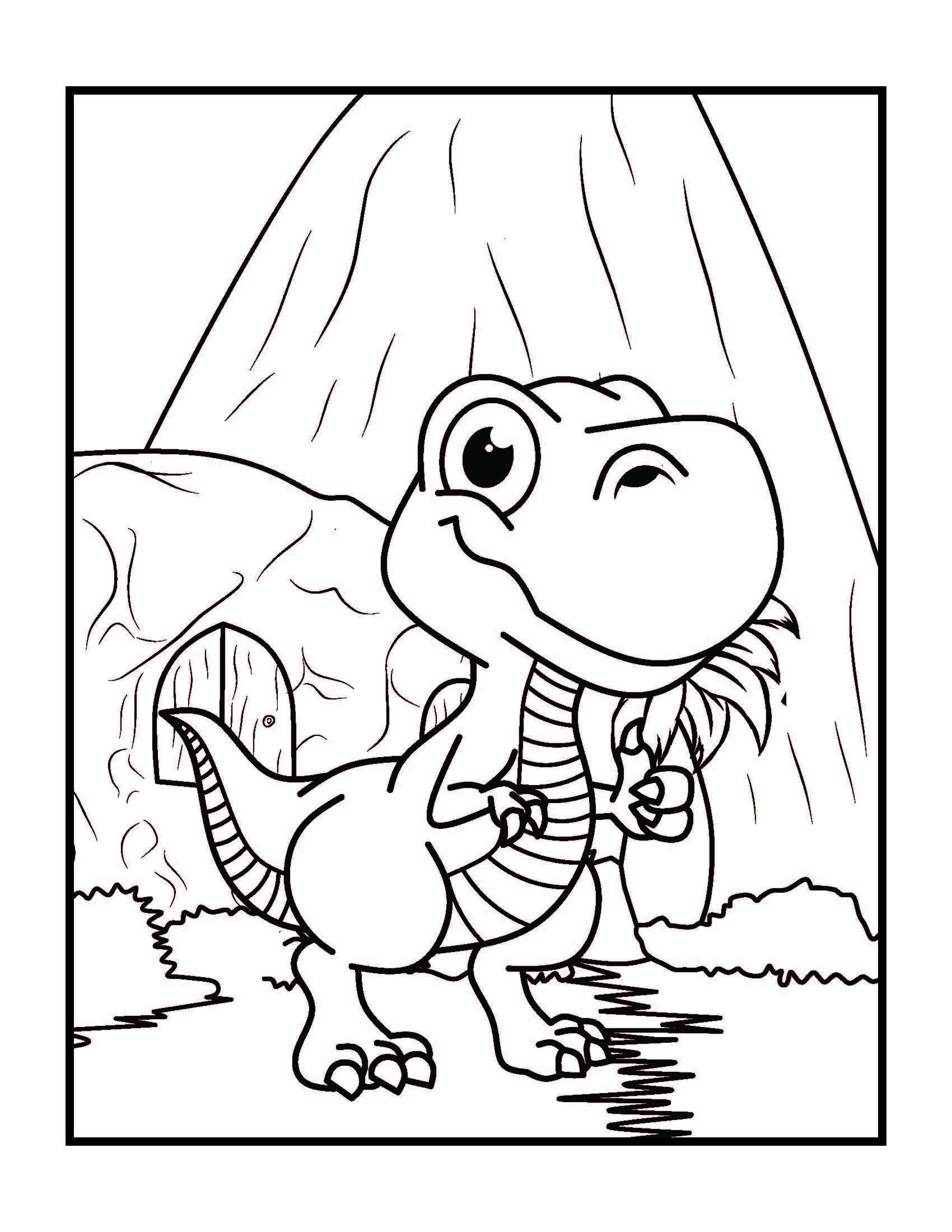 Cartoon Dinosaur Coloring Book Compilation - Etsy