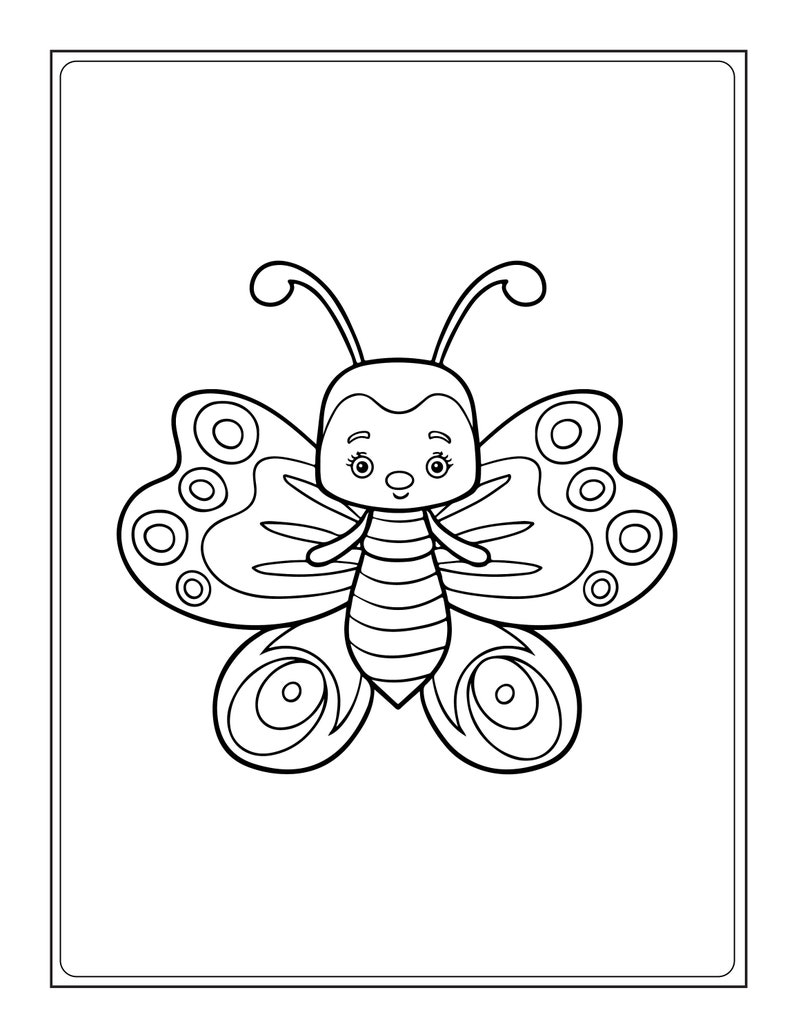 Butterfly Coloring Book for Kids - Etsy