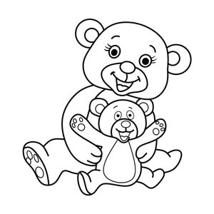 Mothers Day Animal Coloring Pages - Etsy