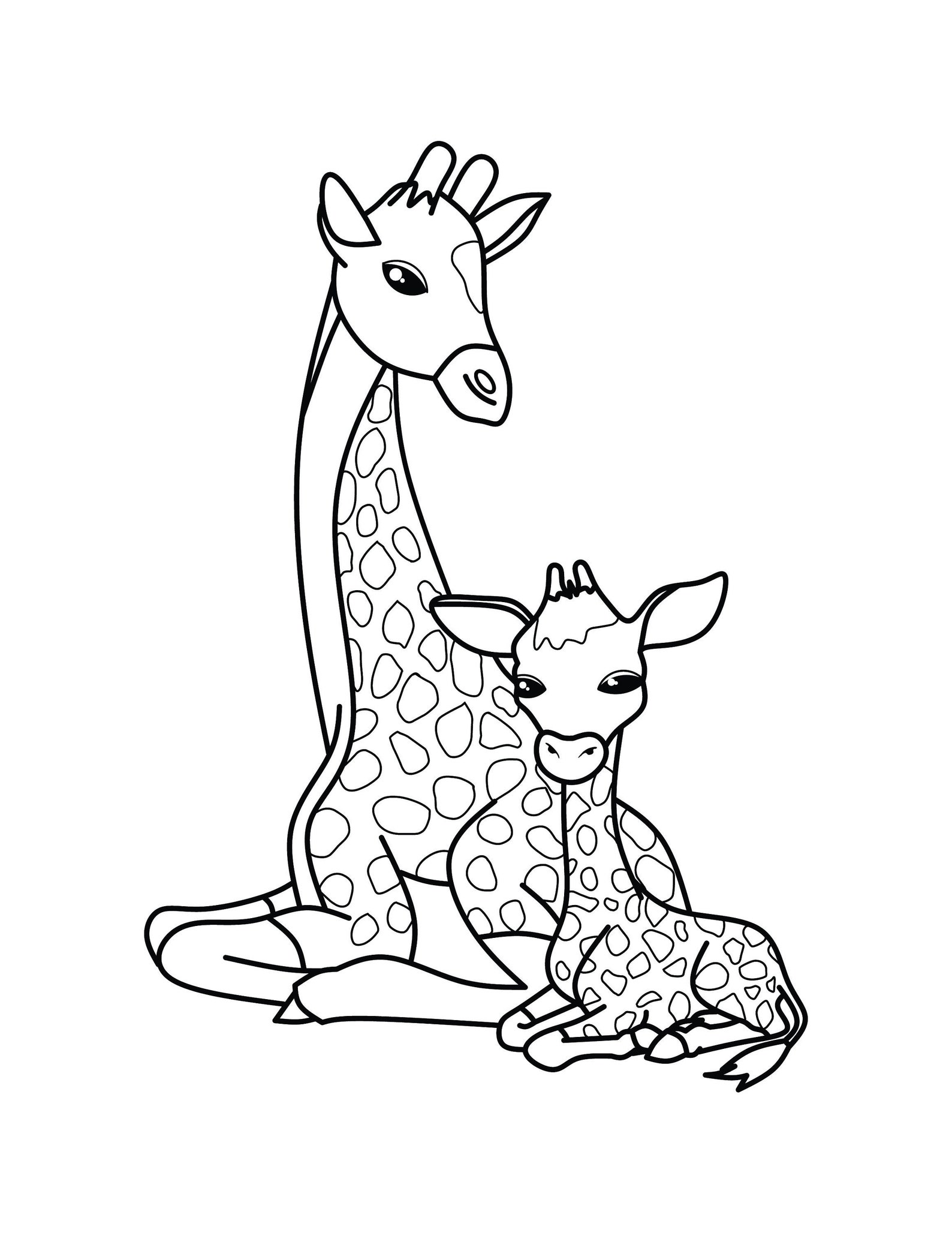 Mothers Day Animal Coloring Pages - Etsy