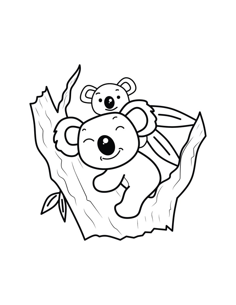 Mothers Day Animal Coloring Pages - Etsy