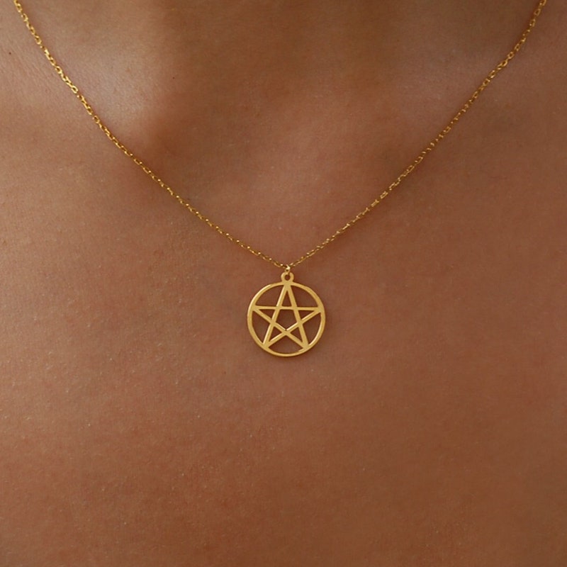 Pentagram Necklace - Etsy