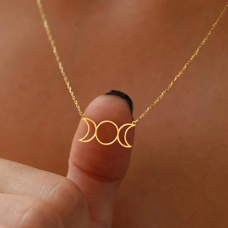 Gold Moon Necklace - Etsy