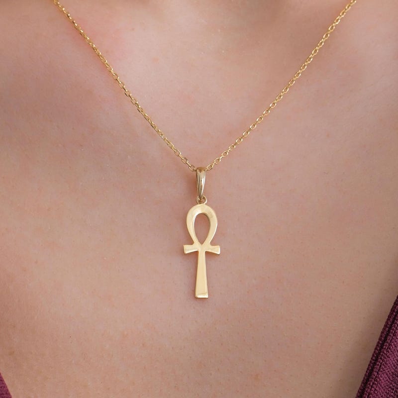 14k Gold Ankh Ring Women - Etsy
