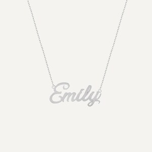 14K Solid Gold Custom Name Necklace, Personalized Dainty Name Necklace ...