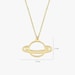 14K Solid Gold Saturn Necklace: Galaxy Jewelry - Etsy