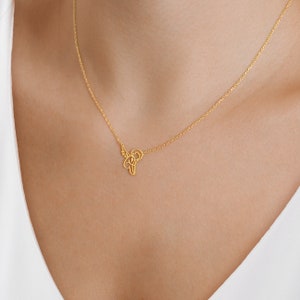 14K Solid Gold Angel Necklace: Guardian Pendant, Adjustable Chain - Etsy