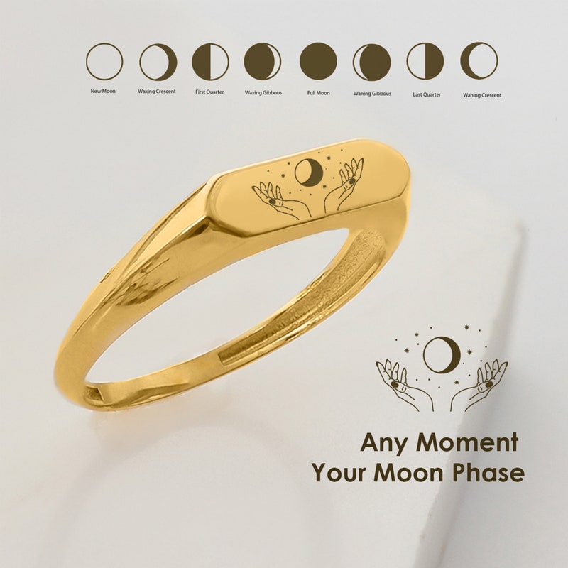 Moon Phase Ring - Etsy