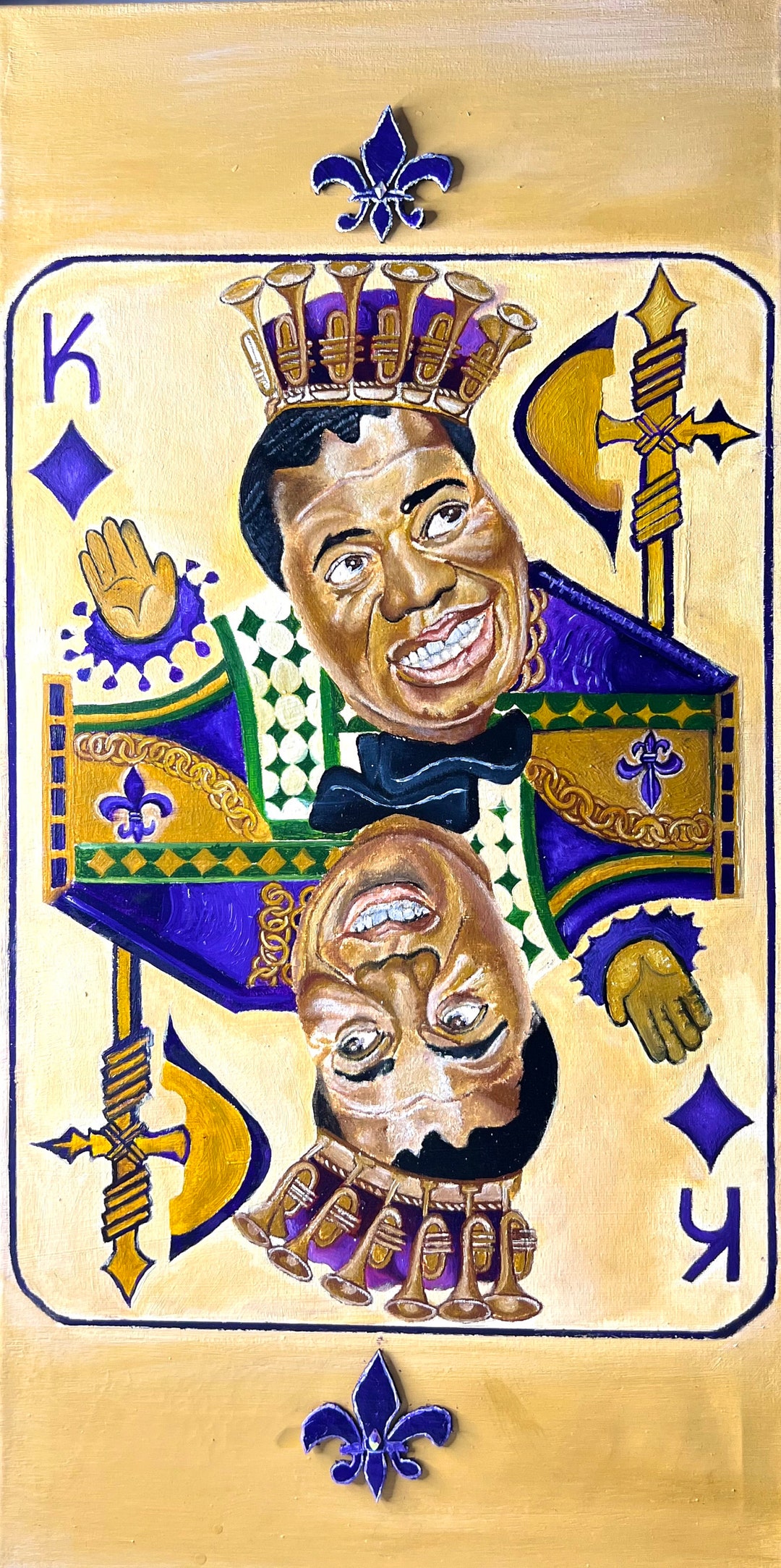 King Louis Armstrong Original Canvas **contact for Pricing*** - Etsy